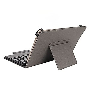 FECAMOS 2 in 1 Tablet, Gold 10.1 Inch FHD Tablet Octa Core CPU Dual SIM Dual Standby 100‑240V with Keyboard for Travel for Android 12 (US Plug)