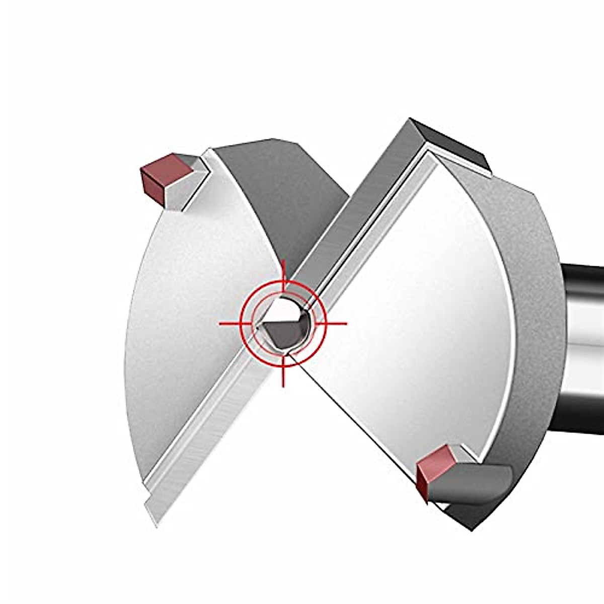 Carbide Tipped Router Bits Carbon Steel Boring Drill Bits Woodworking Self Centering Hole Saw Tungsten Carbide Wood Cutter Tools Set (Size : 55mm, Color : Round)