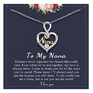 UPROMI Mothers Day Gifts for Nana, Nana Birthday Gifts, Best Nana Ever Gifts, Nana Necklace, Best Grandmother Grandma Gigi Gifts for Nana from Granddaughter Grandson