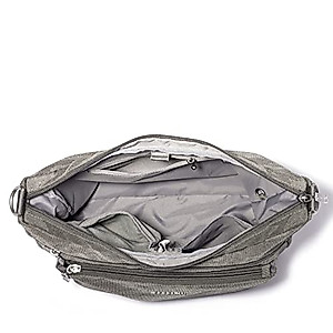 Baggallini Womens Expandable Modern Pocket Large Hobo, Sterling Shimmer