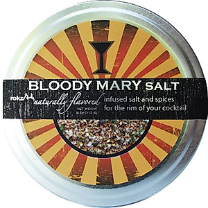 Rokz Rimming Salts Set of 2 Tins | Bloody Mary Salt and Lime Margarita Salt | One Each | Contains 2, 4 Ounce Tins, 8 Ounces Total.