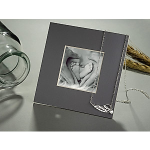 RareLove Miscarriage Gifts for Mothers,925 Sterling Silver Baby Angel Wing Heart Pendant Necklace,Baby Loss Memorial Gifts for Mothers, Bereavement Sympathy Gifts for Loss of Baby