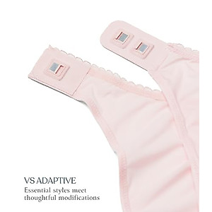 Victoria's Secret Women's Adaptive Bikini Underwear, Magnetic Closure, Panties for Women, Purest Pink, XL