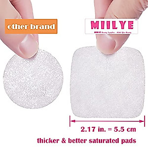 80PCS Nail Polish Remover Pads in Box, Easy to Carry | Instant Removal | Lint Free Nail Polish Wipes for Natural Air-dried Water/Oil Based Nail Polish Soak Off