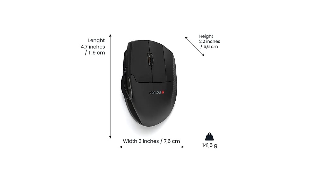 Contour Design Unimouse - Ergonomic Wireless Mouse for All