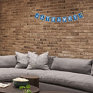 University of Kansas Tailgate Banner by Hannas Handiworks – Lightweight Pre-Strung Fabric Decoration – Show Team Spirit with KU Fan Decor