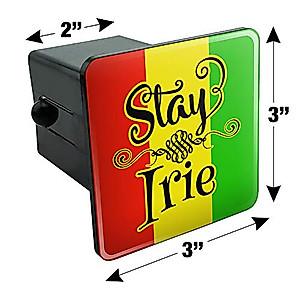 Stay Irie Rastafarian Flag Tow Trailer Hitch Cover Plug Insert