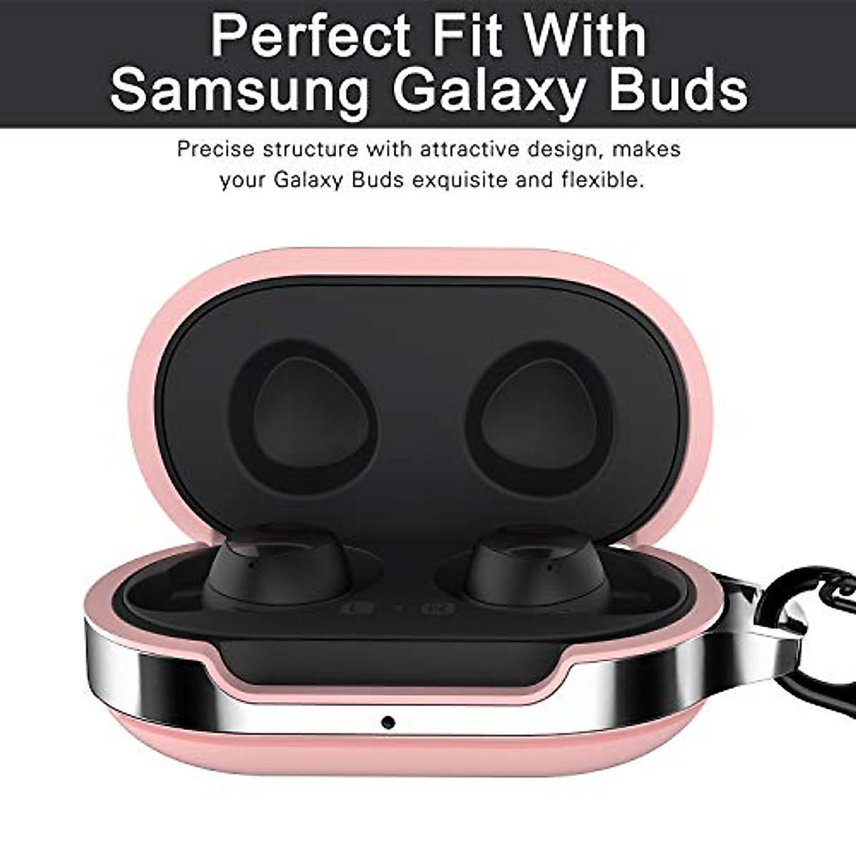 HALLEAST Galaxy Buds Case Cover, TPU Hard Protective Earbuds Case for 2019 Samsung Galaxy Buds & 2020 Galaxy Buds + Plus for Girl (Support Wireless Charging), Cute Pink