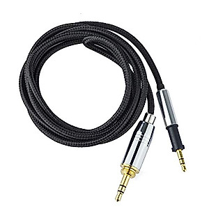 QKIIP k450 Cable,Replacement Audio Cord Compatible with AKG K450 K451 K452 K480 Q460 Headphones(3.9ft/Black)