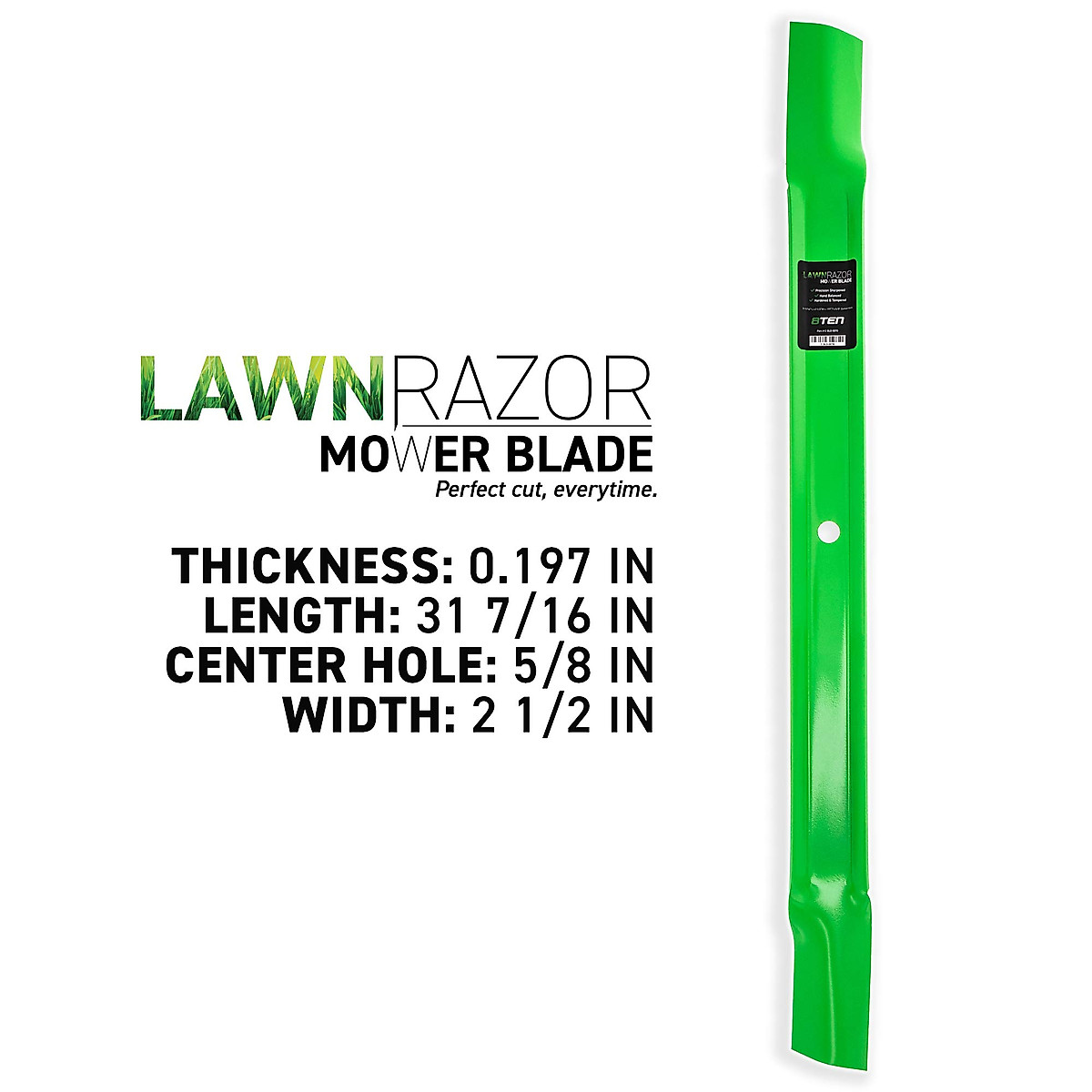 8TEN LawnRAZOR Blade for Toro XL 320 Timecutter SS 3200 3216 3225 33-4750 33-4750-03 80-4430 (Heavy Duty High Lift)