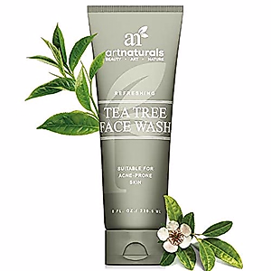 artnaturals Tea Tree Face Wash - (8 Fl Oz / 236ml) - Helps Heal and Prevent Breakouts, Acne and Skin Irritation - Green Tea, 100% Pure Tea Tree Essential Oil, and Aloe Vera