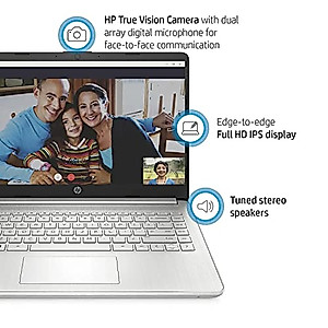 HP 14 inch FHD Display Laptop, AMD Ryzen 3 3250U up to 3.5GHz (Beat i5-7200U), 4GB RAM, 128GB SSD, AMD Radeon Graphics, Webcam, WiFi 5, Bluetooth, Windows 11 Home in S Mode, Bundle with JAWFOAL