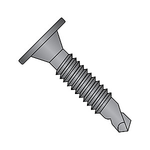 Small Parts 1024KWAFMSBZ Steel Self-Drilling Screw, Black Zinc Plated Finish, Wafer Head, Phillips Drive, #3 Drill Point, #10-24 Thread Size, 1-1/2" Length (Pack of 50)