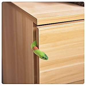 Rubber Snakes to Keep Birds Away - Realistic Fake Rubber Snakes for Garden Props to Scare Birds, Squirrels, Mice and Pranks (4 Pieces)