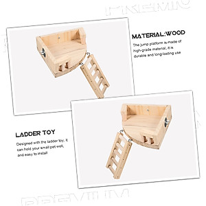 1 Set Hamster Stand Decorative Hamster Toy Wooden Chinchilla for Pet Household Chinchilla Toy Household Rat Plaything Delicate Hamster Platform Interesting Rat Plaything