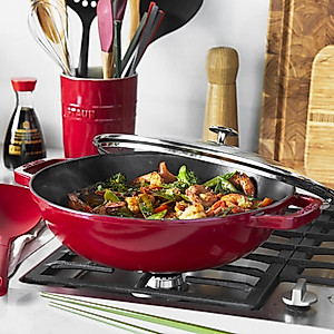 STAUB Cast Iron Perfect Pan, 4.5-quart, Cherry