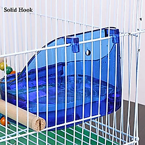 Large Capacity Bird Cage Feeder Parret Hanging Seed Feeder Box Bird Dishes Cage Bowl for Cage