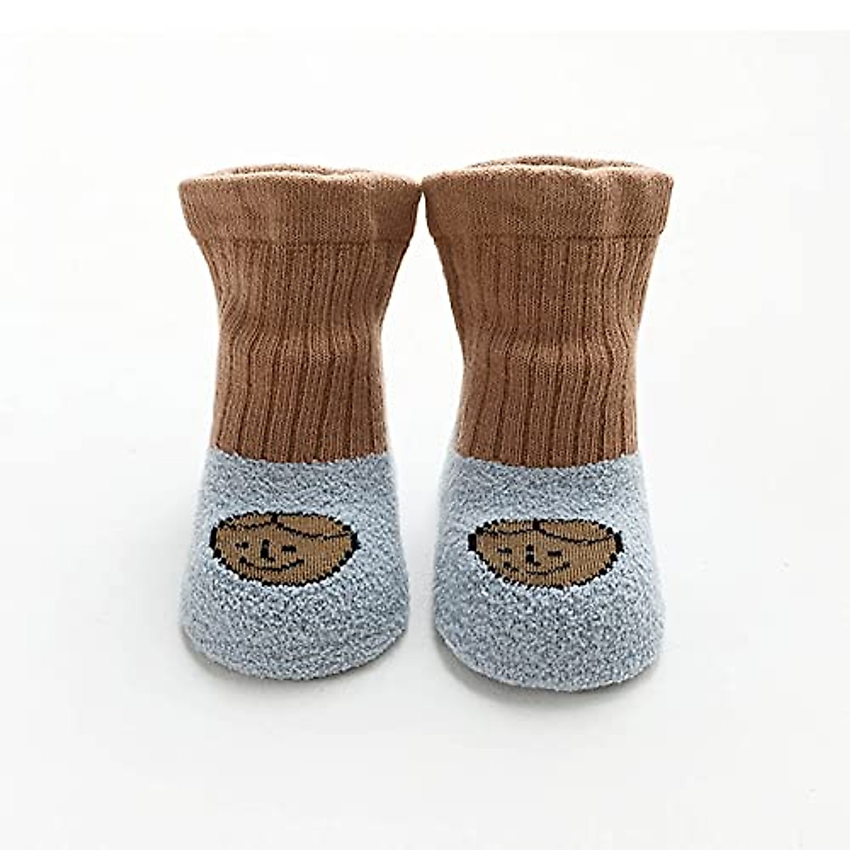 Lykmera Cute Children Toddler Shoes Autumn Winter Boys Girls Socks Shoes Floor Sports Shoes Non Slip Warm Shoes Socks (Blue, 0-6 Months)
