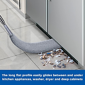 Retractable Gap Dust Cleaner Cleaning Tools with 2 Microfiber Dusting Cloths Long Handle 60inches Washable and Retractable Duster Brush for Cleaning Under Appliances Furniture Couch Fridge