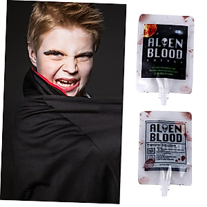 Toyvian Alien Halloween Bag 40 Pcs Beverage Storage Bag Blood Storage Container Leakproof Seal