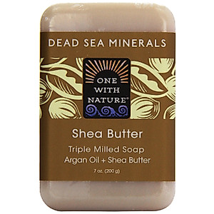 One With Nature, Dead Sea Mineral Bar Soap, Shea Butter, 7 oz