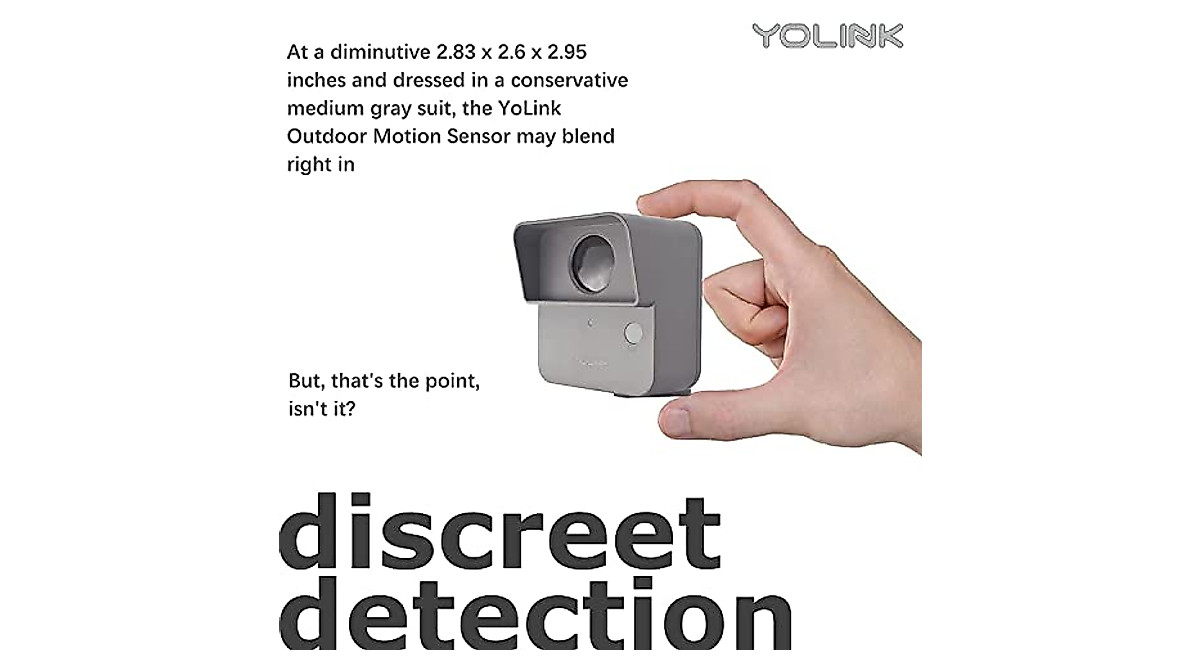 YoLink Outdoor Motion Detector - Up to 1/4 Mile Range