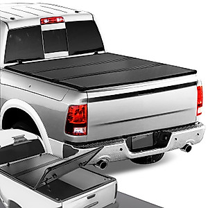 DNA MOTORING New Upgrade Truck Bed Top Hard Solid Tri-Fold Tonneau Cover Compatible with 09-18 Dodge Ram 1500/10-16 Dodge Ram 2500 3500 6.5Ft Beds, TTC-HARD-019