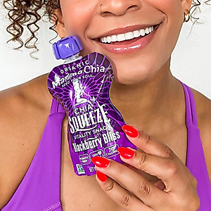Mamma Chia Blackberry Bliss Organic Squeeze Snack, Non GMO, Gluten Free, 3.5 Ounces (Pack Of 16)