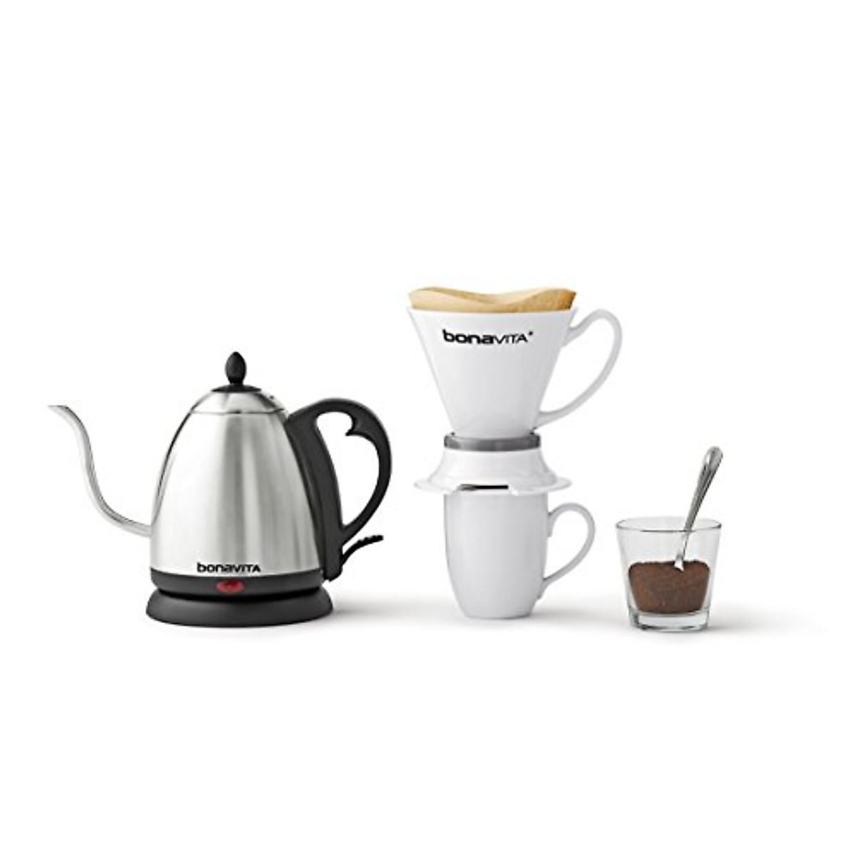 Bonavita 1.0L Electric Kettle Featuring Gooseneck Spout, BV3825B