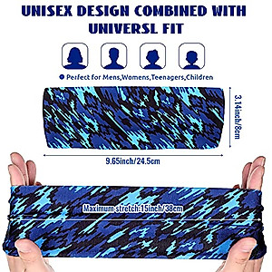 Brighoo 6 Pieces Headbands for Men Women Non-Slip Sweat Bands Breathable Cooling Headbands Outdoor Sports Headbands for Workout Yoga Running Jogging Cycling (Delicate Style)