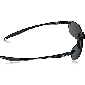 Revo Descend E: Polarized Filters UV, Rimless Small Rectangle Rectangular Sunglasses, Black Frame with Graphite Lens (RE 4060)