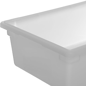 Carlisle FoodService Products Storplus Food Storage Container with Stackable Design for Catering, Buffets, Restaurants, Polyethylene (Pe), 12.5 Gallon, White, (Pack of 4)