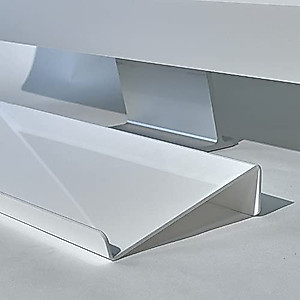 Computer Tilted Keyboard Holder, Clear Acrylic Keyboard tilt Stand, Universal Elevated Stand for Easy Ergonomic Typing, Computer Gaming and Working at Home and Office (White)