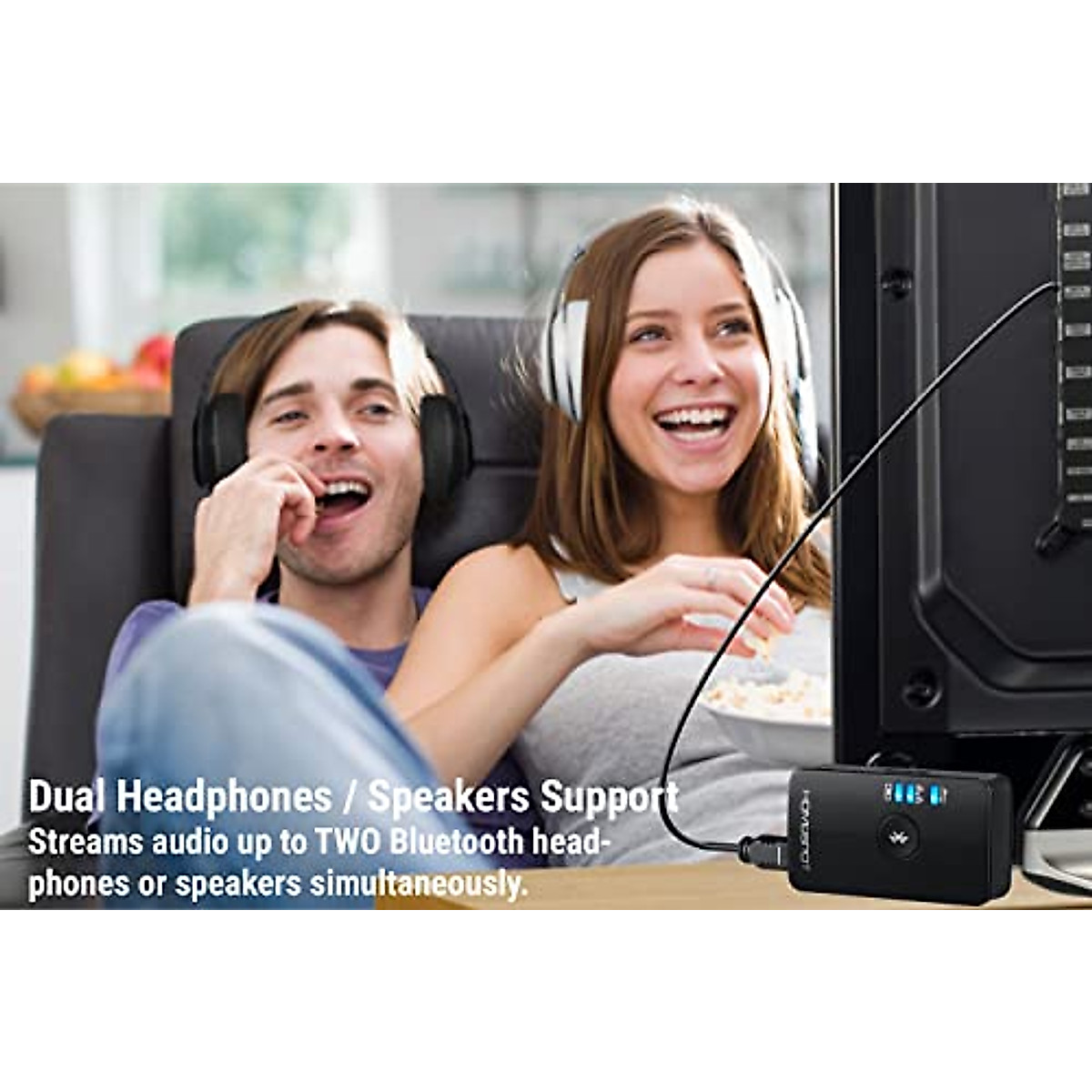 HomeSpot Bluetooth Transmitter for TV Audio Optical Bluetooth Low Latency Audio Adapter Bluetooth 5.0 no Lip Sync Digital Dual Stream Toslink SPDIF [Advanced Dual Stream Version]