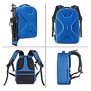 MOSISO Camera Backpack, DSLR/SLR/Mirrorless Photography Camera Bag 15-16 inch Waterproof Hardshell Case with Tripod Holder&Laptop Compartment Compatible with Canon/Nikon/Sony, Royal Blue