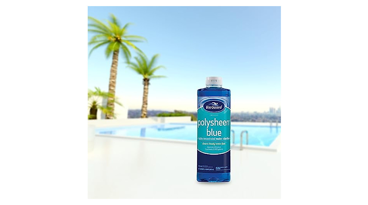 2 Pack BioGuard Polysheen Blue Swimming Pool Water Clarifier (1 Quart ...