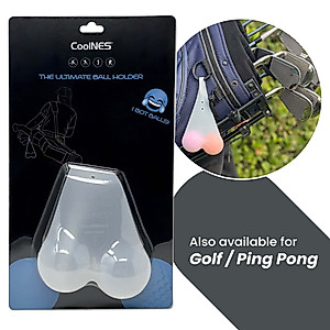 CoolNES Silicone Funny Ball Holder Pouch Sack - Golf - Pickleball - Tennis - Baseball - Gag Gift Innovative Souvenirs Club Storage (Pickleball/Tennis)