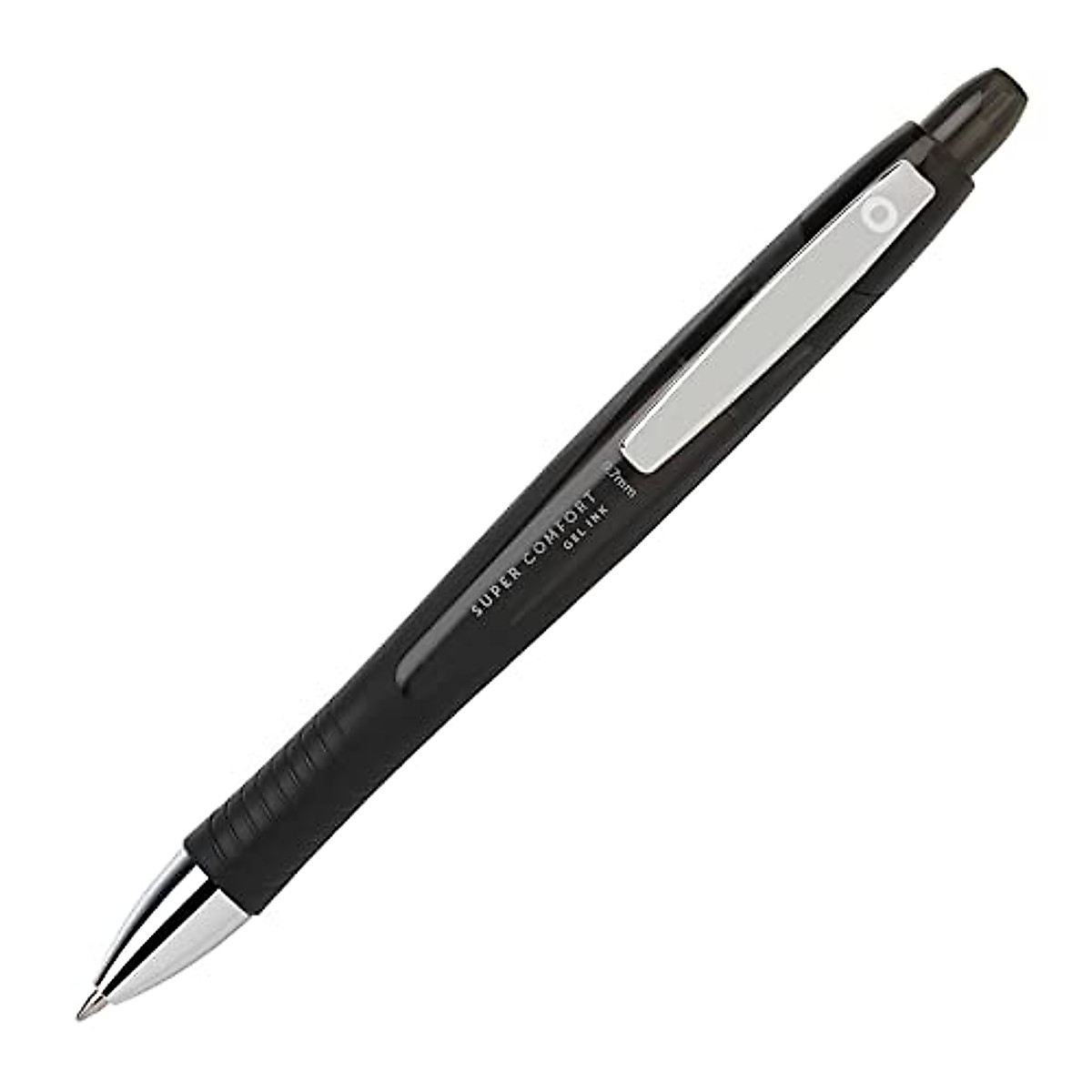 Office Depot Super Comfort Grip Retractable Gel Pens, Medium Point, 0.7 mm, Black Barrel, Black Ink, Pack of 12