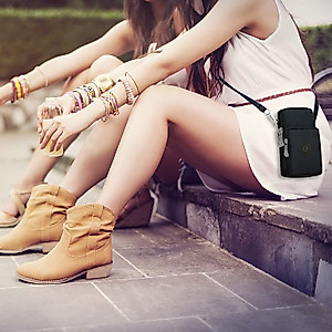 WITERY Waterproof Nylon Cute Crossbody Cell Phone Purse Smartphone Wallet Bag for Women Teen Grils