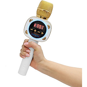 Singing Machine Official Carpool Karaoke, The Mic, Bluetooth Microphone for Cars, White (CPK545) (Renewed)