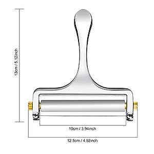 Sopito Cheese Slicer Stainless Steel Wire Cheese Slicer With 3 Extra Wires Great for Cheddar, Gruyere, Raclette, Mozzarella Cheese Block, Adjustable Thickness - Wire Cheese Slicer