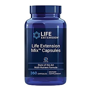 Life Extension Mix™ Capsules – High-Potency Vitamin, Mineral, Fruit & Vegetable Supplement - Complete Daily Veggies Blend For Whole Body Health Support & Longevity - Gluten Free - 360 Capsules