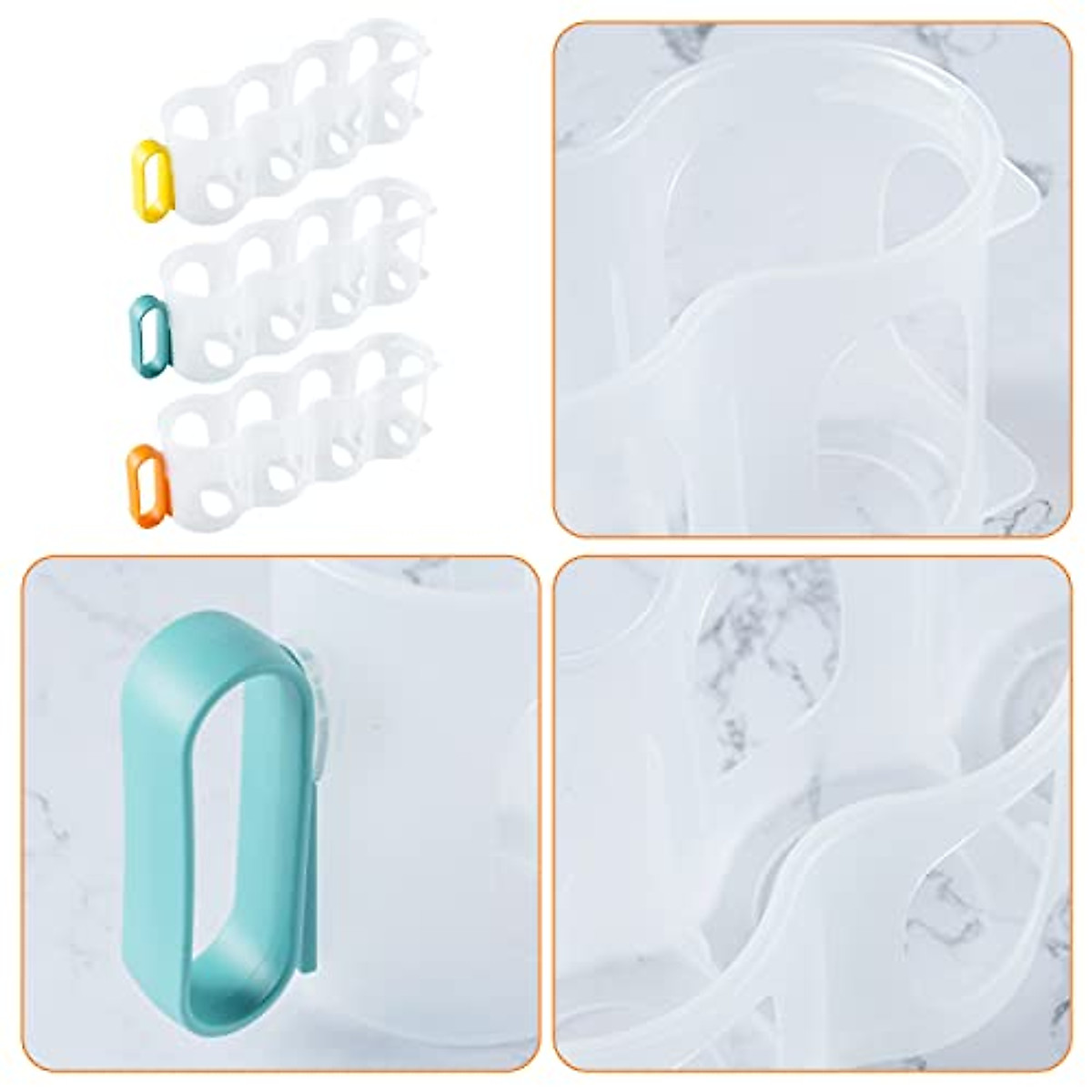 Portable Soda Can Organizer for Camping/Fridge Drink Organizer,6 x 4 Beverage Soda Can Storage Holder Beer Can Racks,Beverage Holder for Outdoor Camping Kitchen Can Organizer