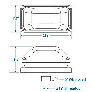 Seachoice Clearance Light Mini Trailer, Amber LED, w/Stud