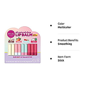 Evolution of Smooth eos Best of eos Lip Balm, 9 Sticks 0.14 Ounce (Pack of 9)