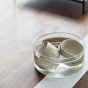 Zerodeko Glass Containers Glass Bowl Straight Sided Salad Bowl Tea Cup Washing Container Paint Brush Washer Calligraphy Brush Cleaner Water Bowl for Home Kitchen Use 1300ml Clear Tea Mug