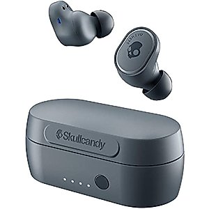 Skullcandy Sesh Evo In-Ear Wireless Earbuds, 24 Hr Battery, Microphone, Works with iPhone Android and Bluetooth Devices - Chill Grey