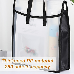 4 Pcs Scrapbook Paper Storage Organizer,12'' x 12'' Sheets Expanding Paper Folio with Handle and Button Closure,Clear Vinyl Paper Holder Portable Paper Storage Organizer for Holding Scrapbook File