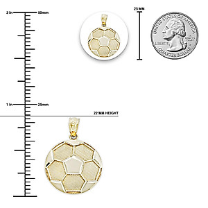 Charm America - Gold Soccer Ball Charm - 10 Karat Solid Gold