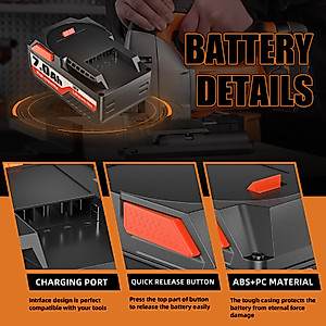 VINIDA 7.0Ah 18V R840087 Lithium Battery Replacement for Ridgid 18V Battery R840083 R840085 R840086 R840087 R840089